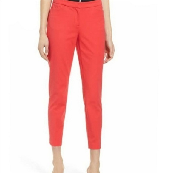 Halogen | Pants & Jumpsuits | Halogen Ankle Pants Red Hibiscus Slim Fit ...